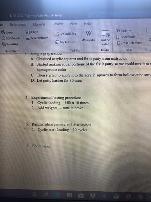 ENGR-2210-Polymers-Lab-Report-Temp... ut | Chegg.com