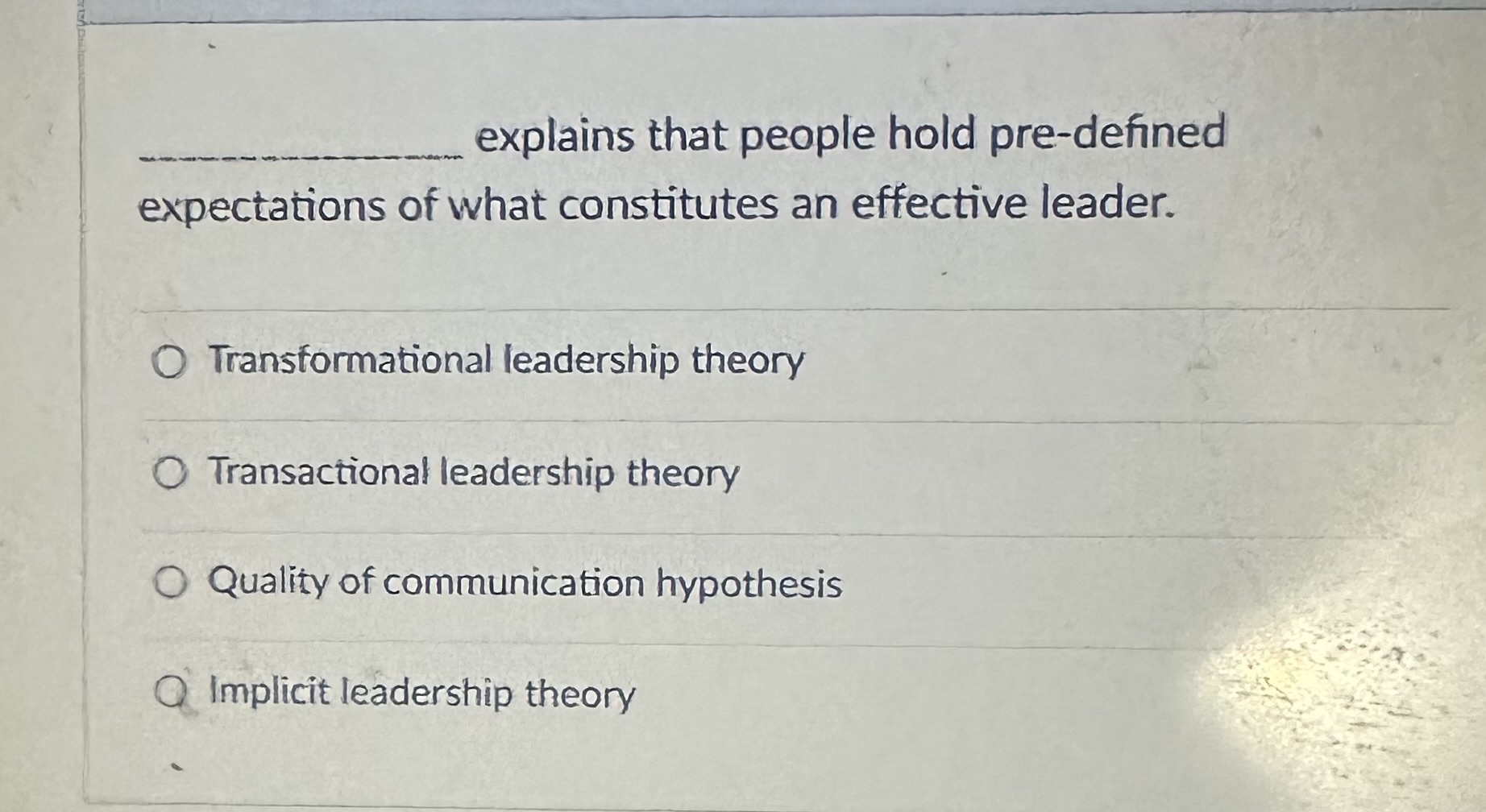 Solved explains that people hold pre-defined expectations of | Chegg.com