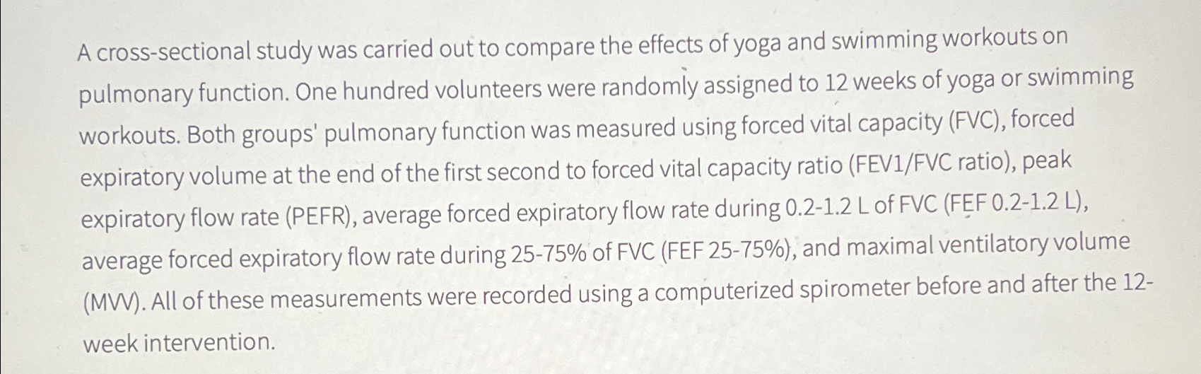 Solved A cross-sectional study was carried out to compare | Chegg.com