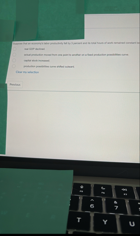 Solved Suppose that an economy's labor productivity fell by | Chegg.com