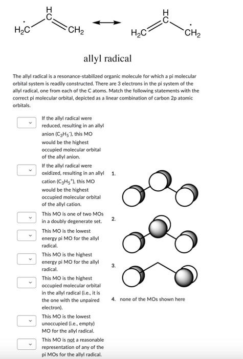 allyl radical The allyl radical is a | Chegg.com