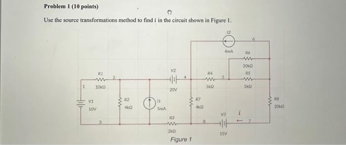 Solved Use the source transformations method to find i in | Chegg.com