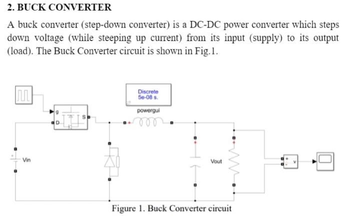 Solved 2. BUCK CONVERTER A buck converter (step-down | Chegg.com