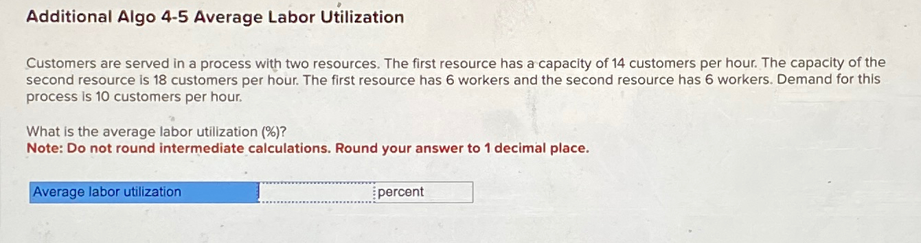 Solved Additional Algo 4-5 ﻿Average Labor | Chegg.com