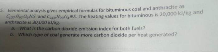 Solved 5. Elemental analysis gives empirical formulas for | Chegg.com