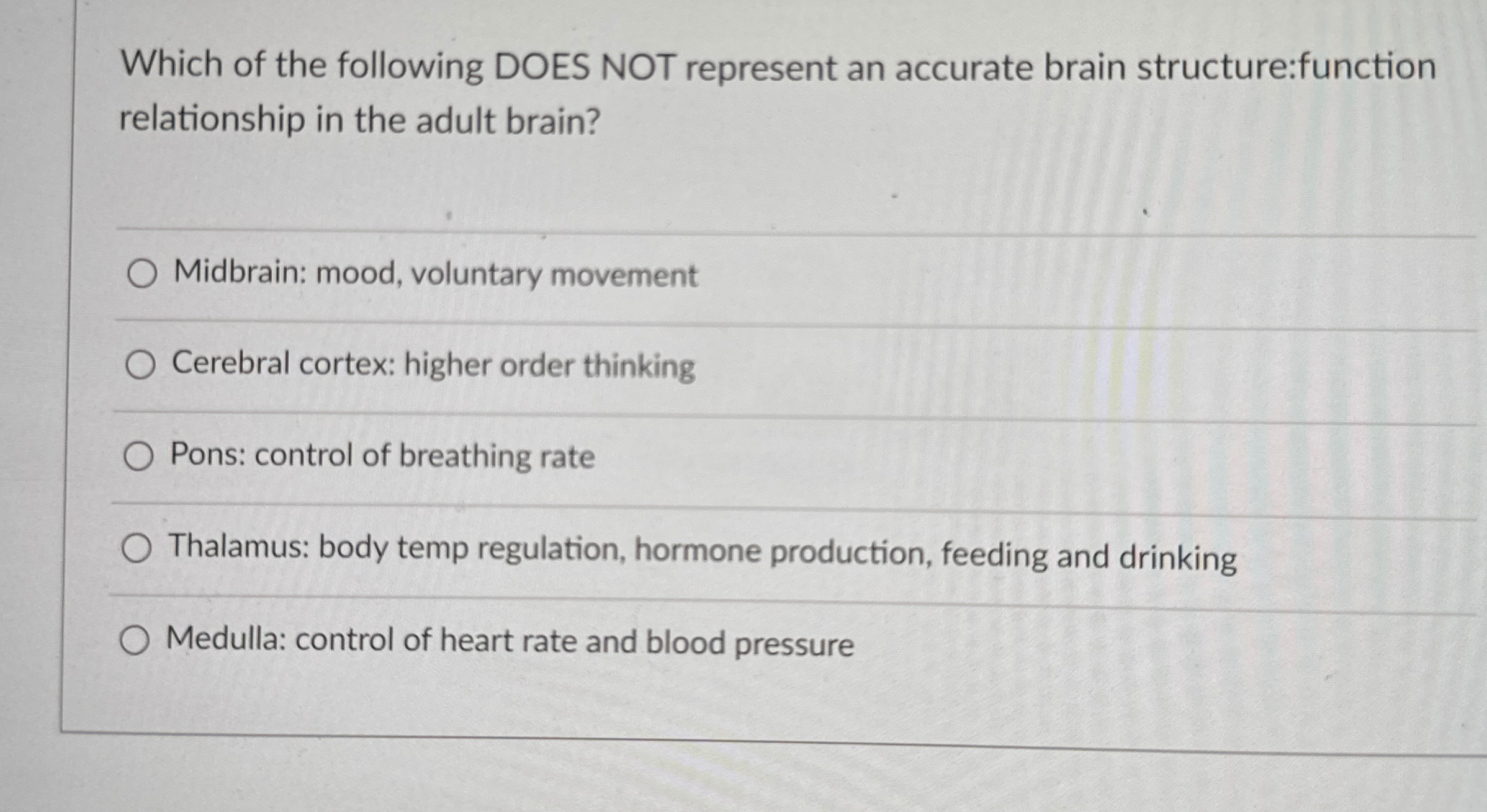 Solved Which of the following DOES NOT represent an accurate | Chegg.com