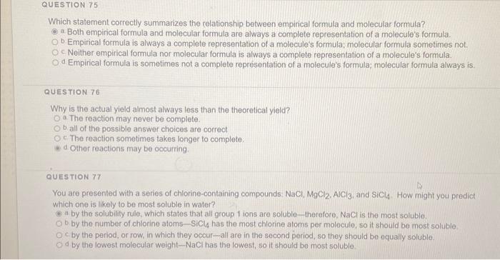 Solved Which statement correctly summarizes the relationship | Chegg.com