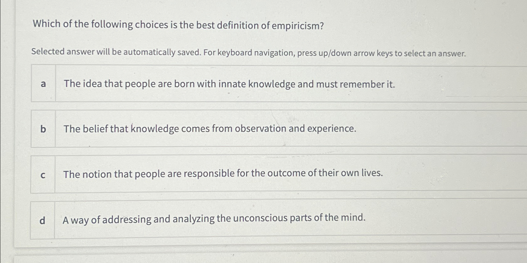 Solved Which of the following choices is the best definition | Chegg.com