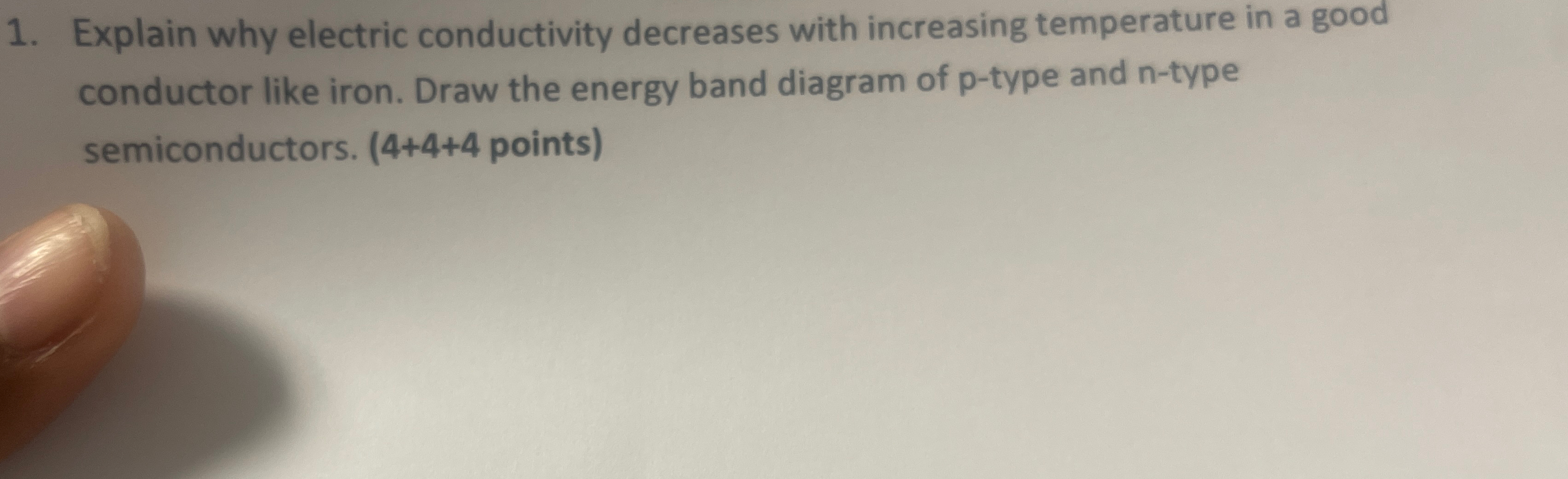 Solved Explain why electric conductivity decreases with | Chegg.com