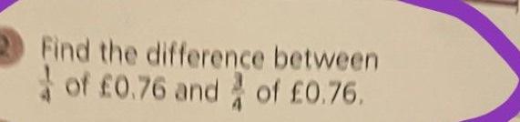 Solved Find the difference between 41 of £0.76 and 43 of | Chegg.com
