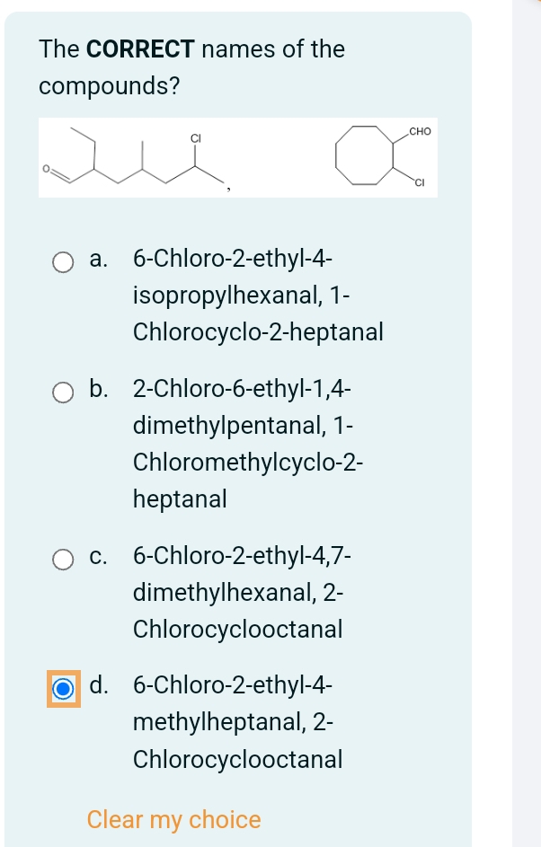 Solved The CORRECT names of the | Chegg.com