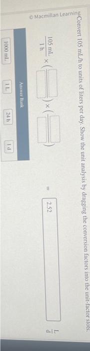 Solved Question 6 of 6> Convert 27.6 L/cm to units of | Chegg.com