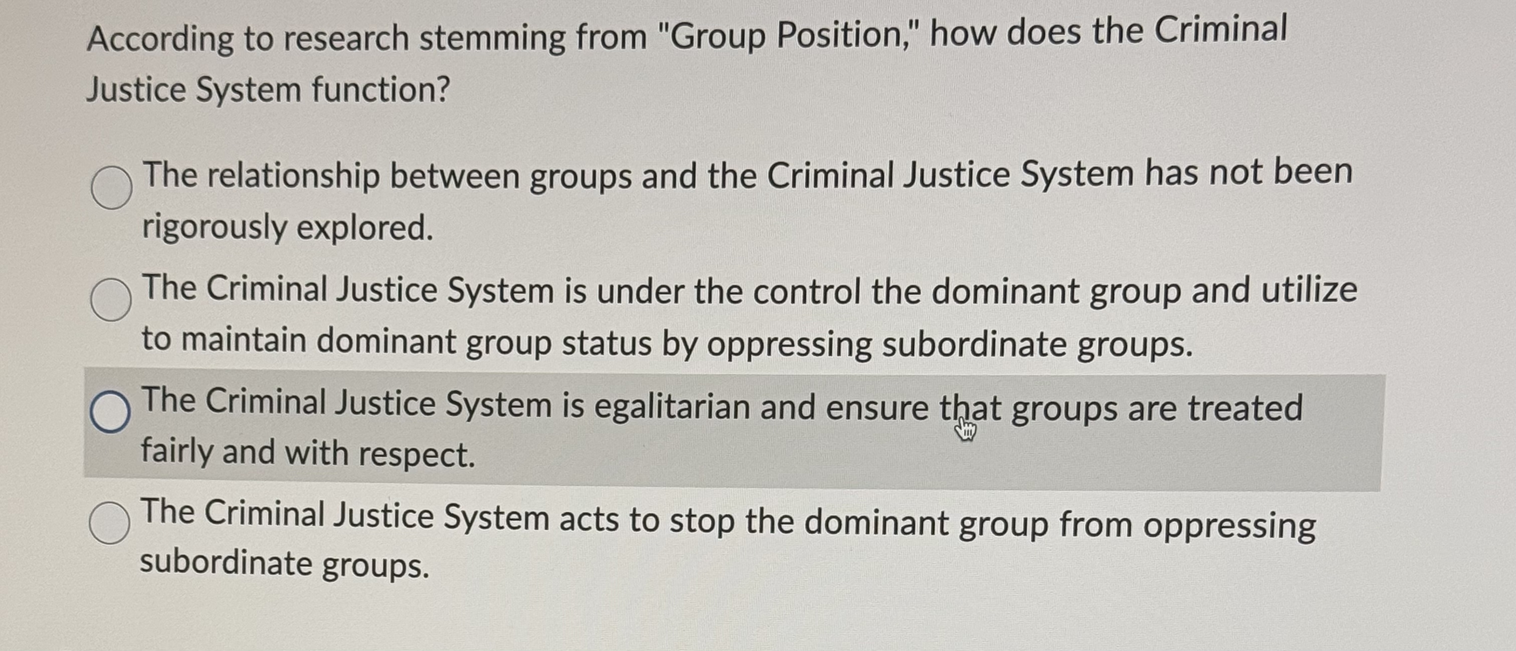 Solved According to research stemming from "Group Position," | Chegg.com