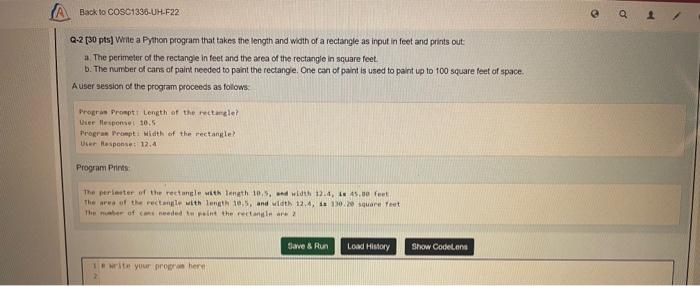 Solved Q-2 (30 pts] Write a Python program that takes the | Chegg.com