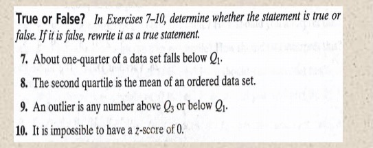Solved True or False? In Exercises 7-10, determine whether | Chegg.com