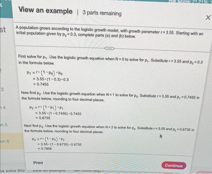 Solved A population grows according to the logistic growth | Chegg.com