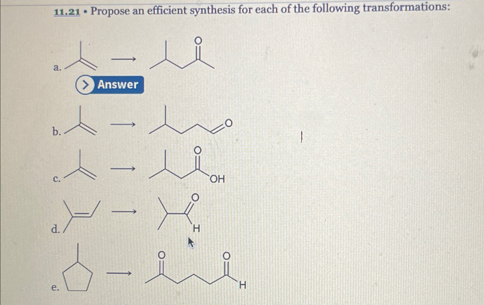 Solved 11.21 - ﻿Propose an efficient synthesis for each of | Chegg.com