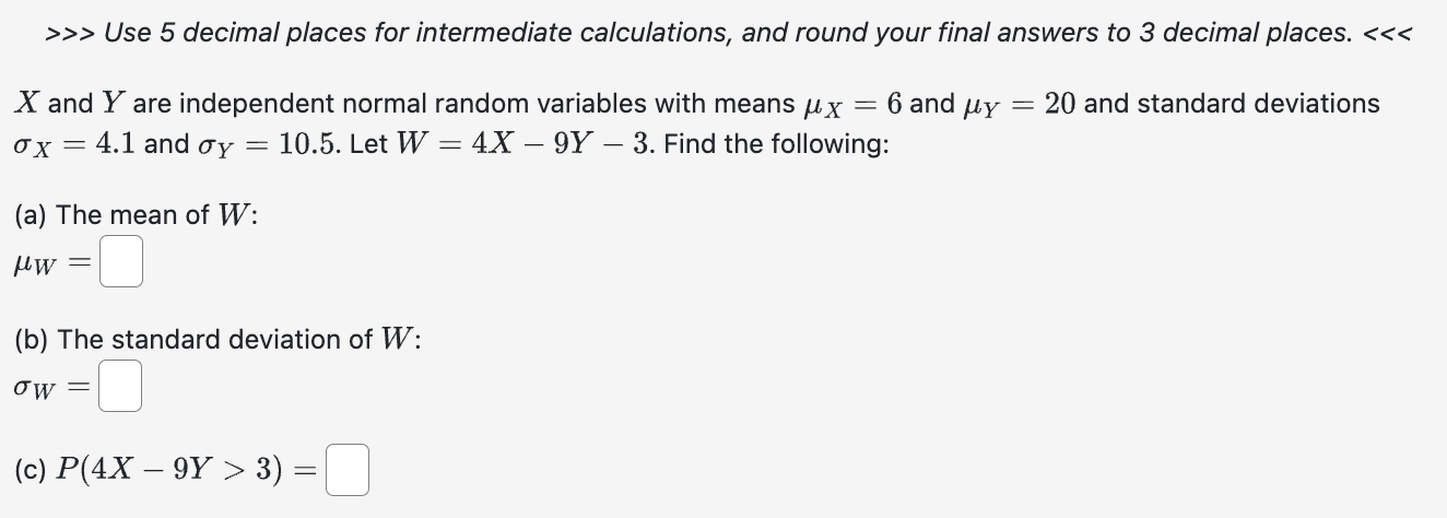 Solved X and Y are independent normal random variables with | Chegg.com