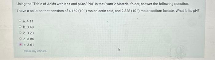Solved Using the "Table of Acids with Kas and pKas" PDF in | Chegg.com