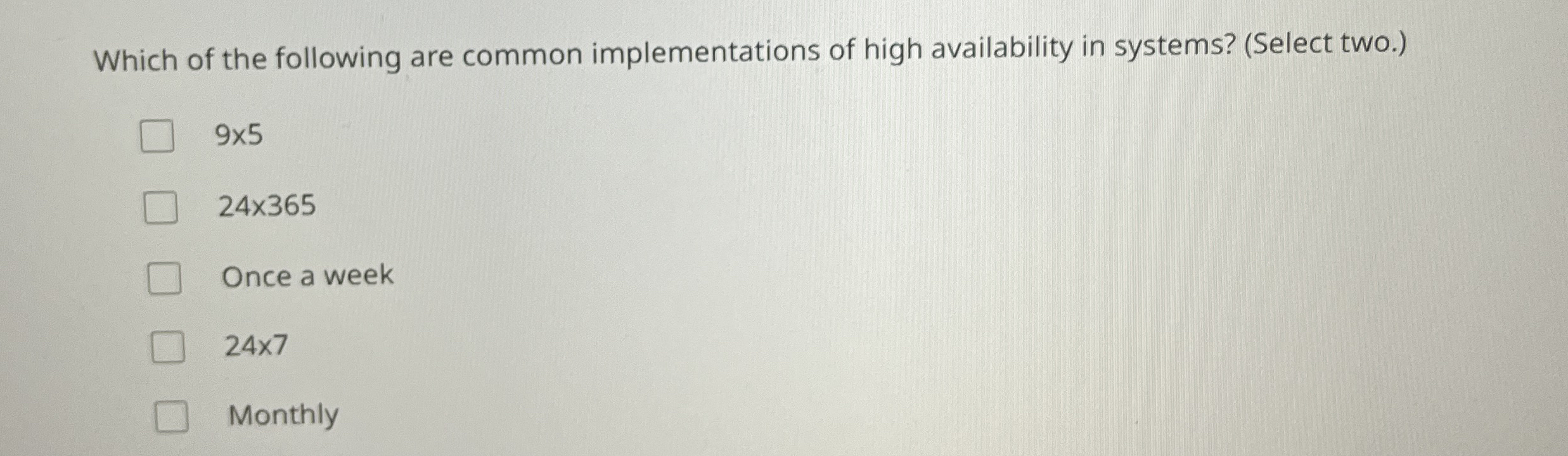 Solved Which of the following are common implementations of | Chegg.com