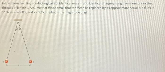 Solved The figure two tiny conducting balls of identical | Chegg.com