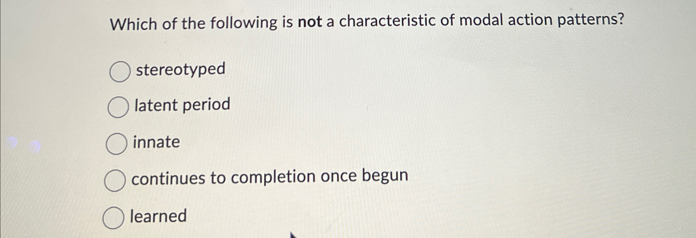 Solved Which of the following is not a characteristic of | Chegg.com