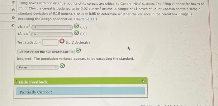 Solved Filling boxes with consistent amounts of its cereals | Chegg.com