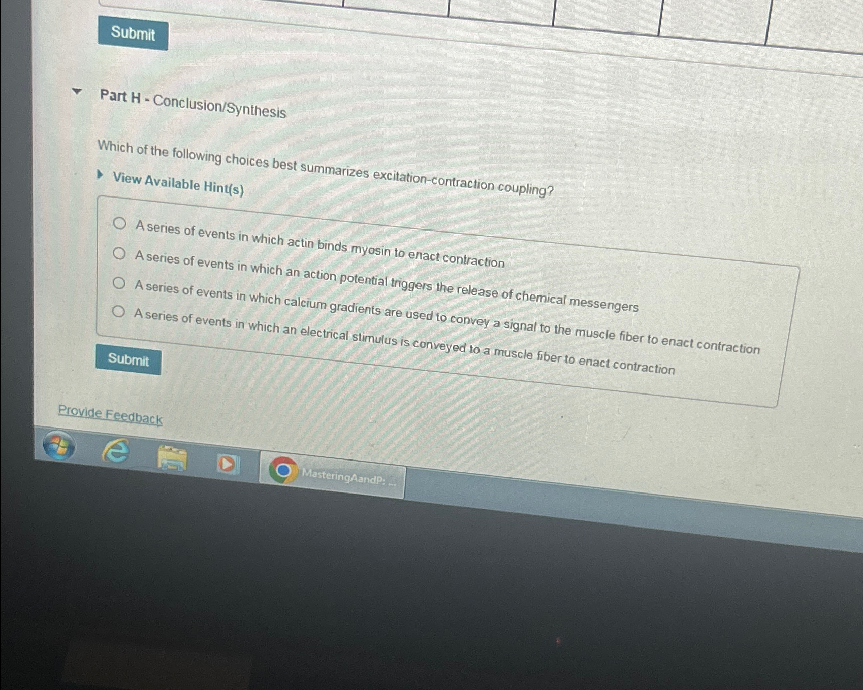 Solved Part H - ﻿Conclusion/SynthesisWhich of the following | Chegg.com