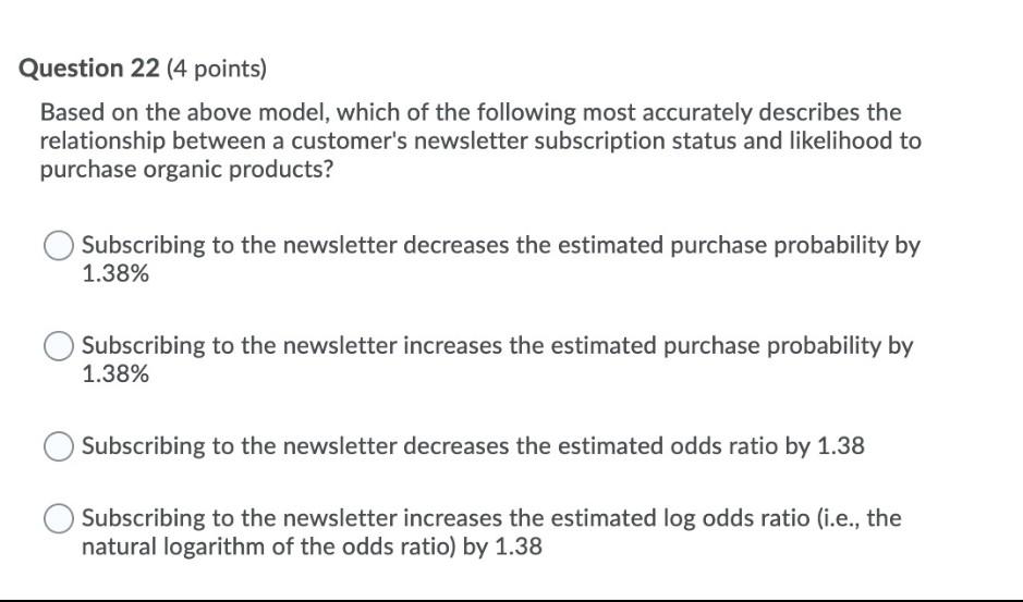 Solved Questions 21 and 22 Answer questions 21 & 22 using | Chegg.com