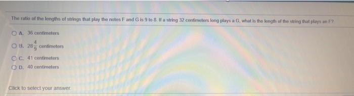 Solved The ratio of the lengths of strings that play the | Chegg.com