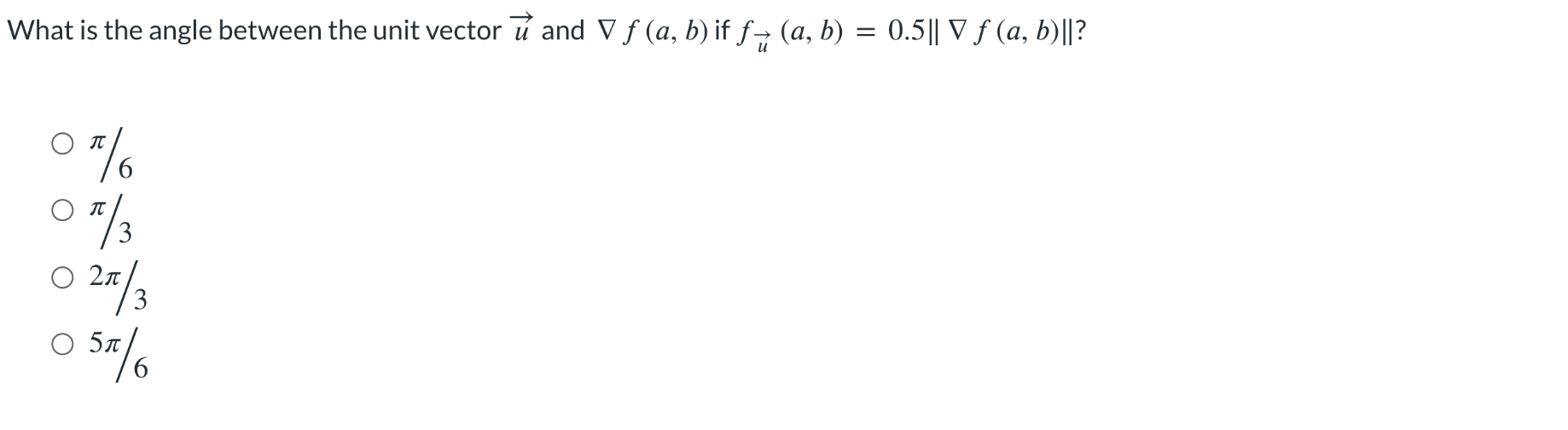 Solved What is the angle between the unit vector vec(u) ﻿and | Chegg.com
