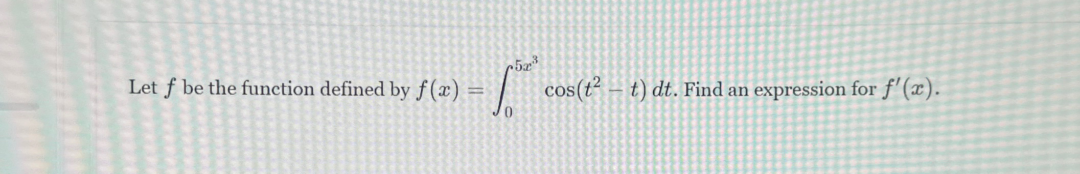 Solved Let f ﻿be the function defined by | Chegg.com