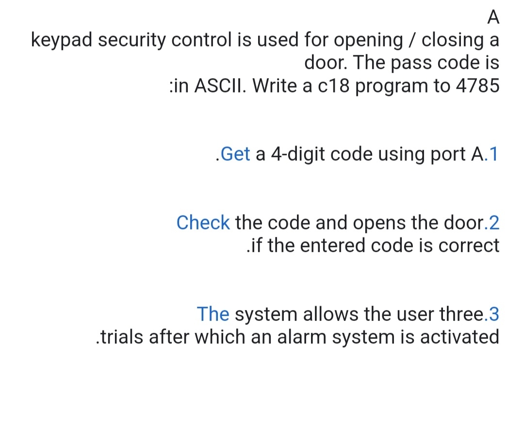 Solved Use C language to silve this qusetion C18Akeypad | Chegg.com