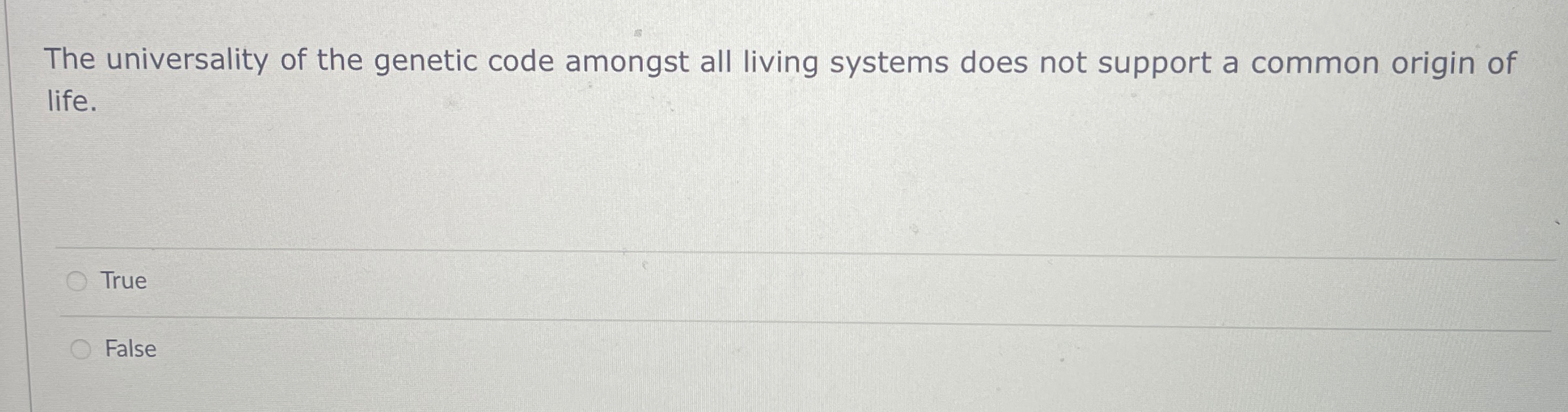 Solved The universality of the genetic code amongst all | Chegg.com