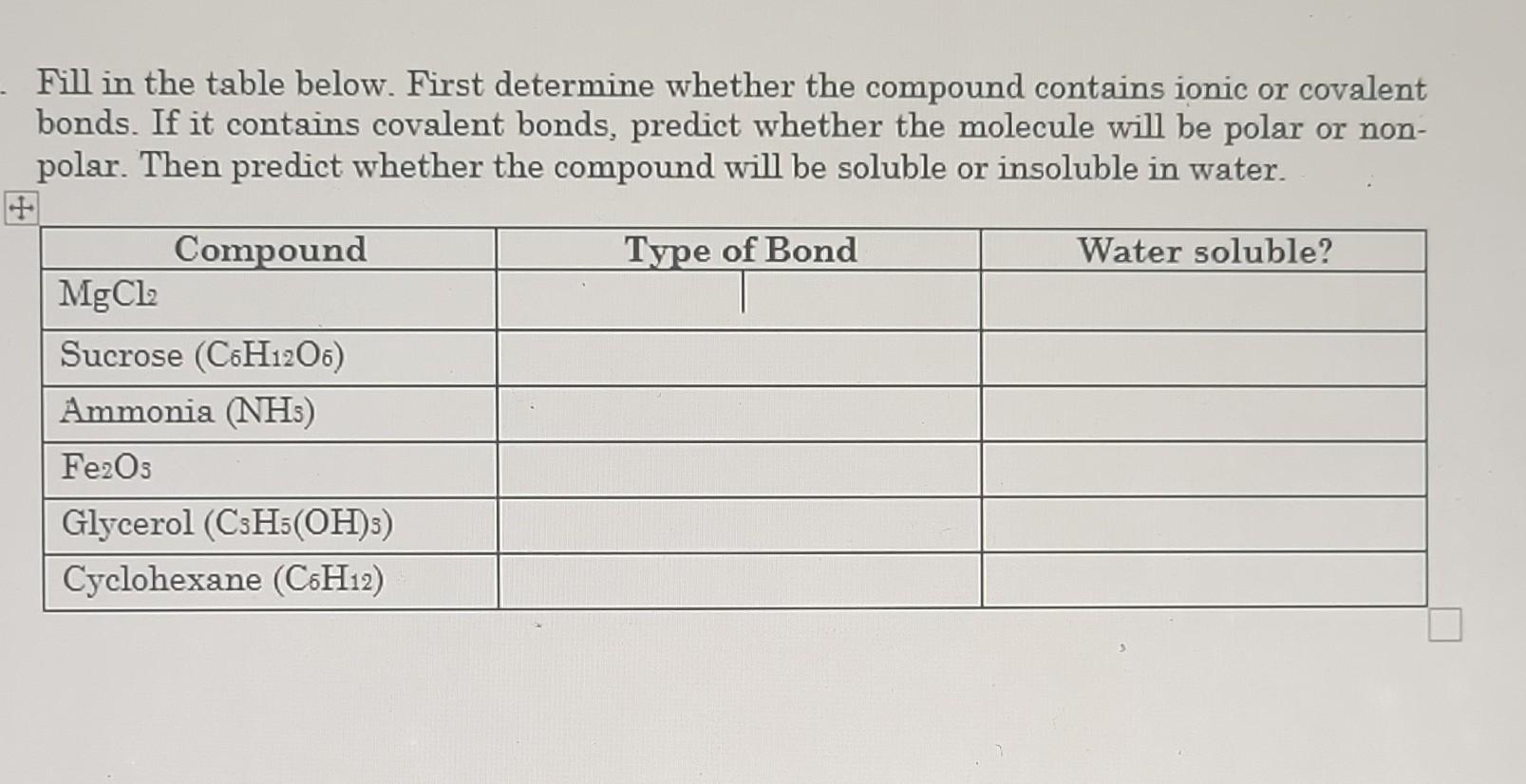 [Solved]: Fill in the table below. First determine
