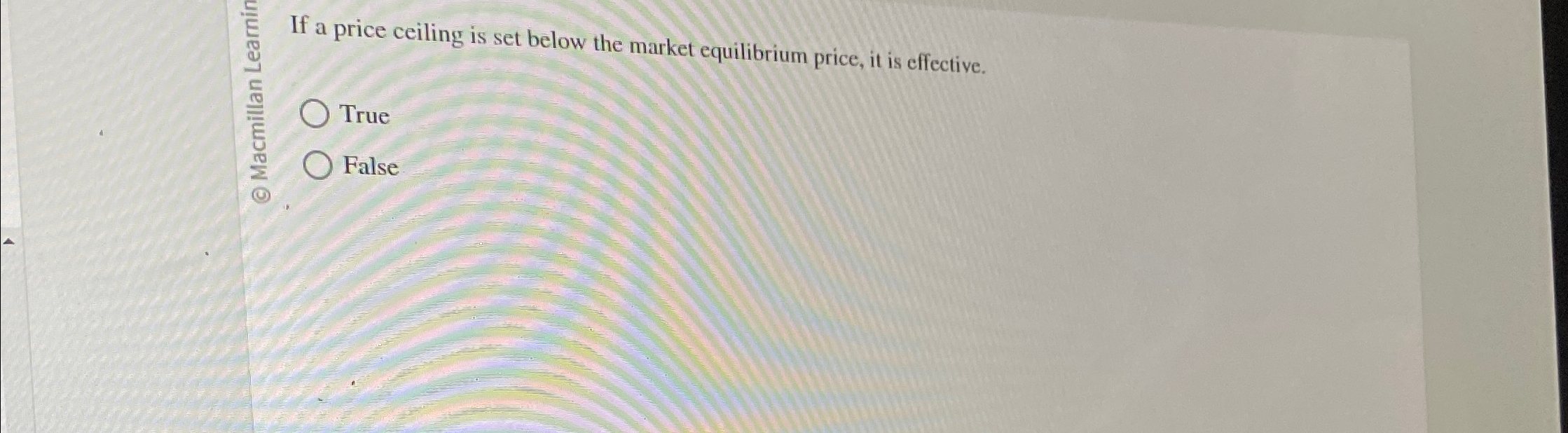 Solved If a price ceiling is set below the market | Chegg.com