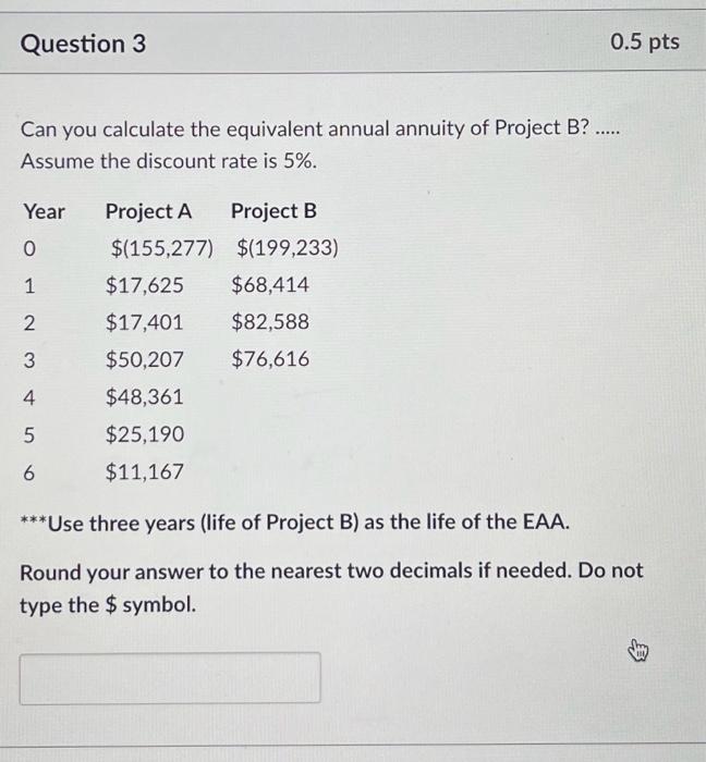Solved Can you calculate the equivalent annual annuity of | Chegg.com
