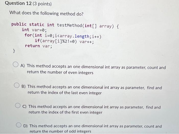 Solved Assume numbers is an int array that is currently | Chegg.com
