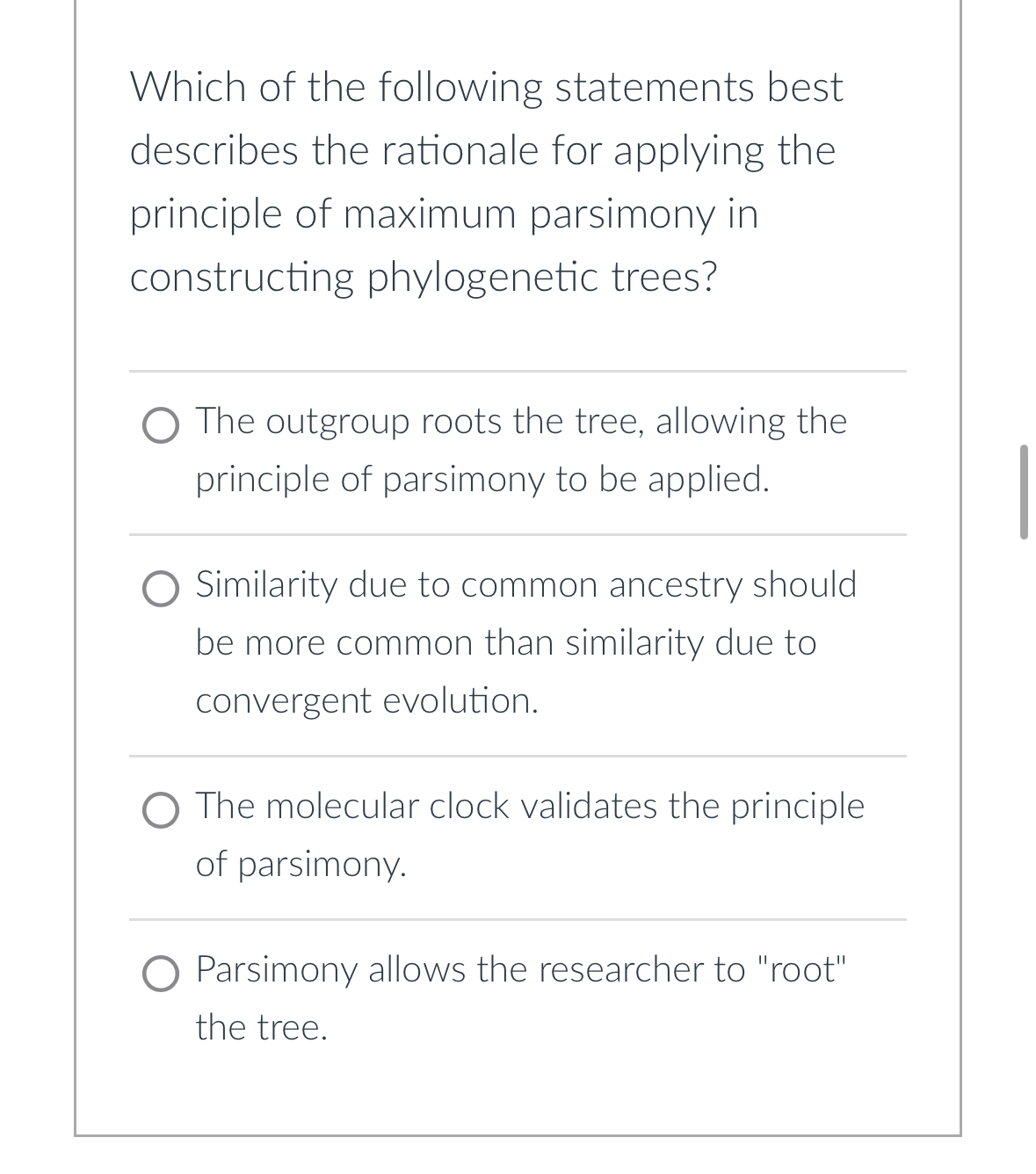 Solved Which of the following statements best describes the | Chegg.com