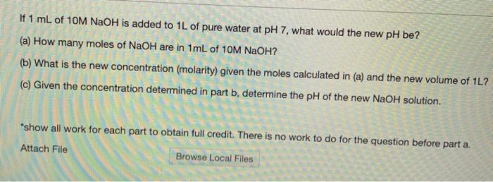 Solved What is the concentration of H+ in a solution of | Chegg.com
