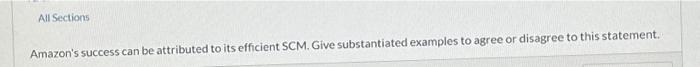 Solved All Sections Amazon's success can be attributed to | Chegg.com