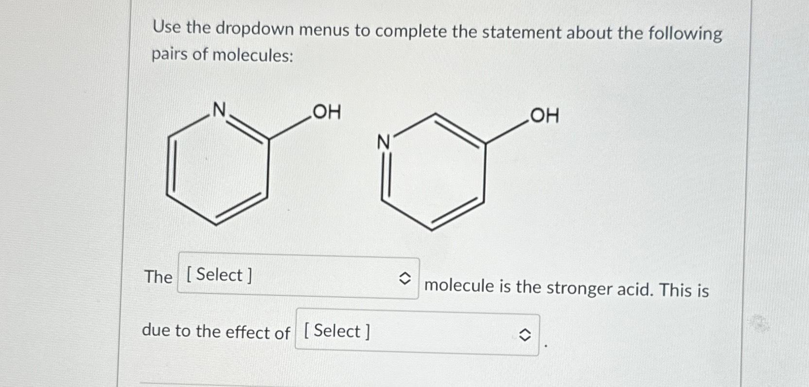 Solved Use the dropdown menus to complete the statement | Chegg.com