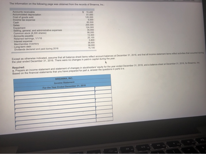 Solved The information on the following page was obtained | Chegg.com