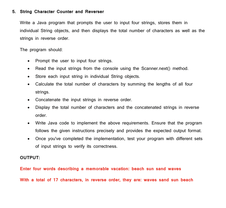Solved String Character Counter and ReverserWrite a Java | Chegg.com Solved String Character Counter and ReverserWrite a Java | Chegg.com