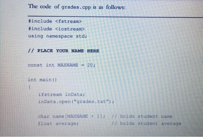 Solved Exercise 4: Bring in program grades.cpp and | Chegg.com