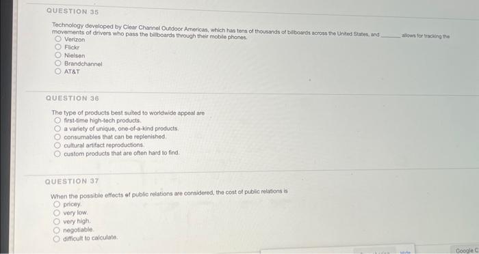 Solved Technology developed by Clear Channel Outdoor | Chegg.com