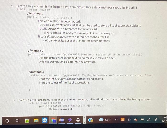 Solved B. Project description An expression evaluator For | Chegg.com
