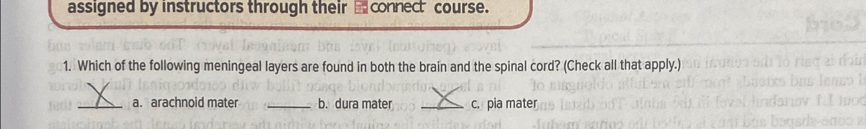 Solved assigned by instructors through theirWhich of the | Chegg.com