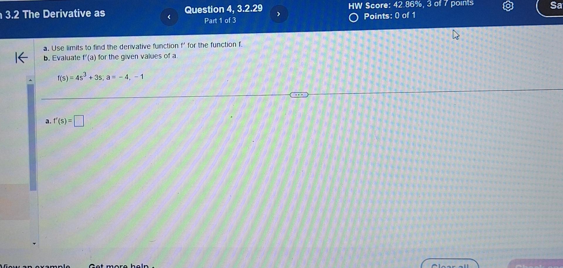 Solved 3.2 ﻿The Derivative asQuestion 4, 3.2.29HW Score: | Chegg.com