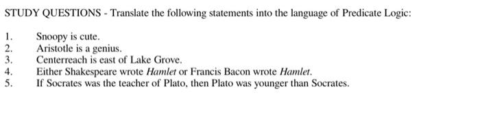 Solved Subjects are symbolized by lowercase letters Socrates | Chegg.com